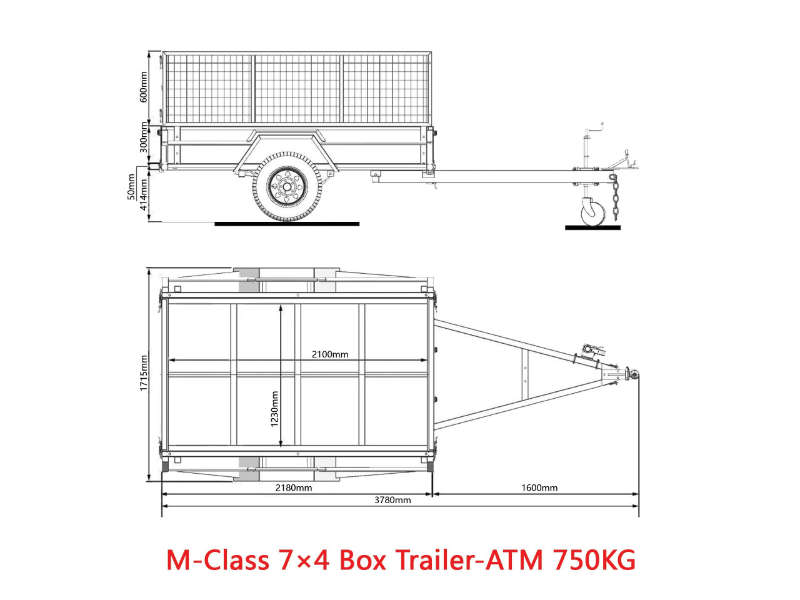 7 X 4 Ft Standard Box Trailer ATM 750kg Lockyer Trailers 7 X 4 Ft Standard Box Trailer ATM 750kg Lockyer Trailers
